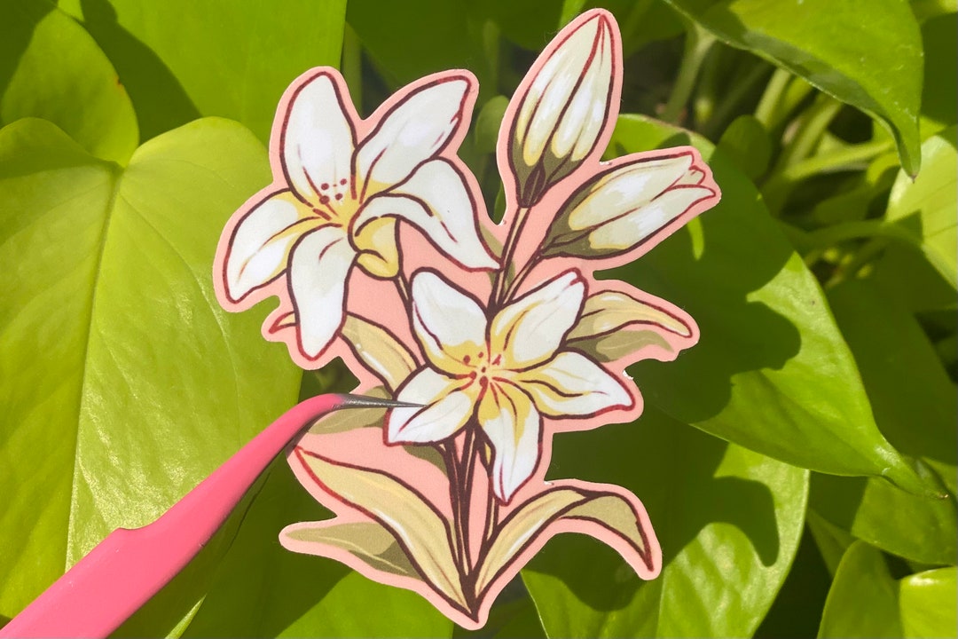 Lilies Sticker | Waterproof Vinyl Stickers - Etsy