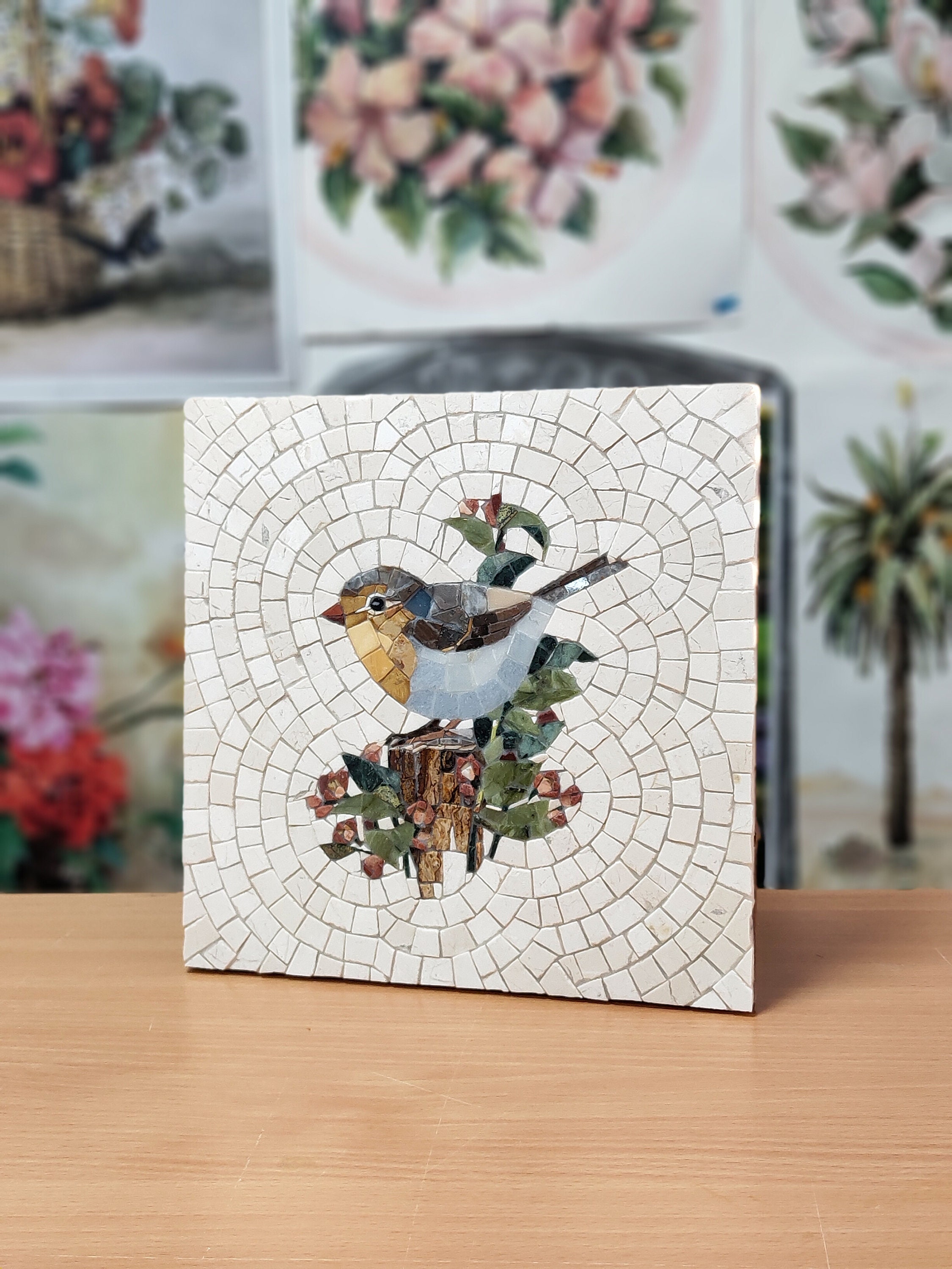 Paper Mosaic Art Bird