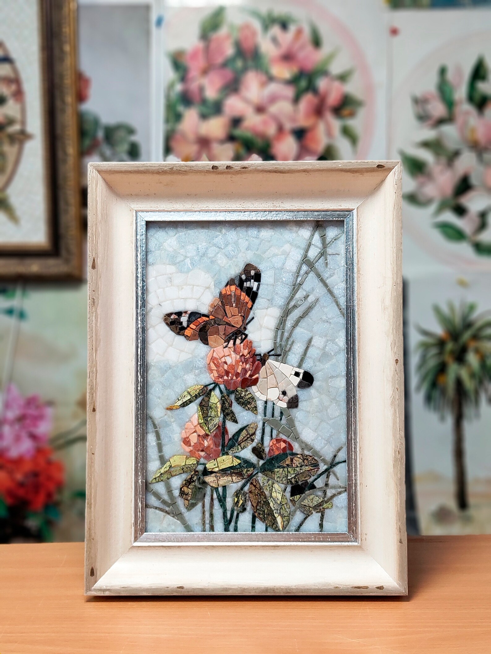 Handmade Marble Mosaic Butterflies, Roman Style Wall Art - Etsy
