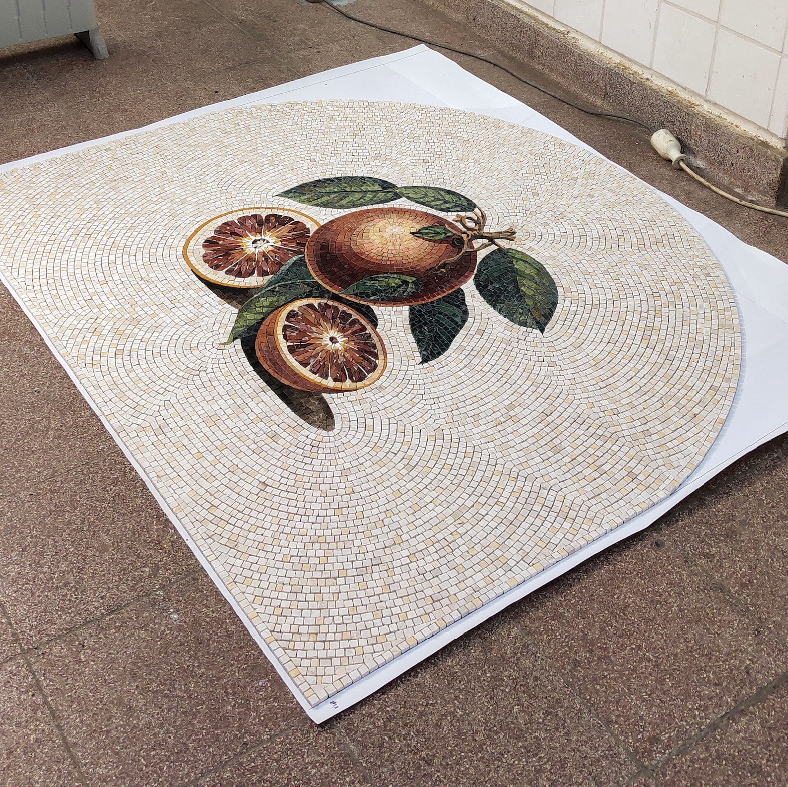 Floor Marble Mosaic Tiles Blood Oranges - Etsy