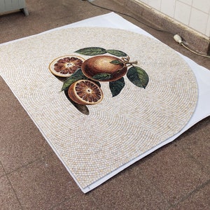 Floor Marble Mosaic Tiles Blood Oranges - Etsy