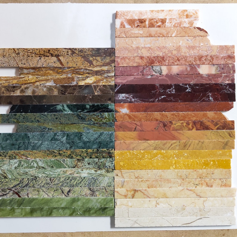 Floor Marble Mosaic Tiles Blood Oranges - Etsy