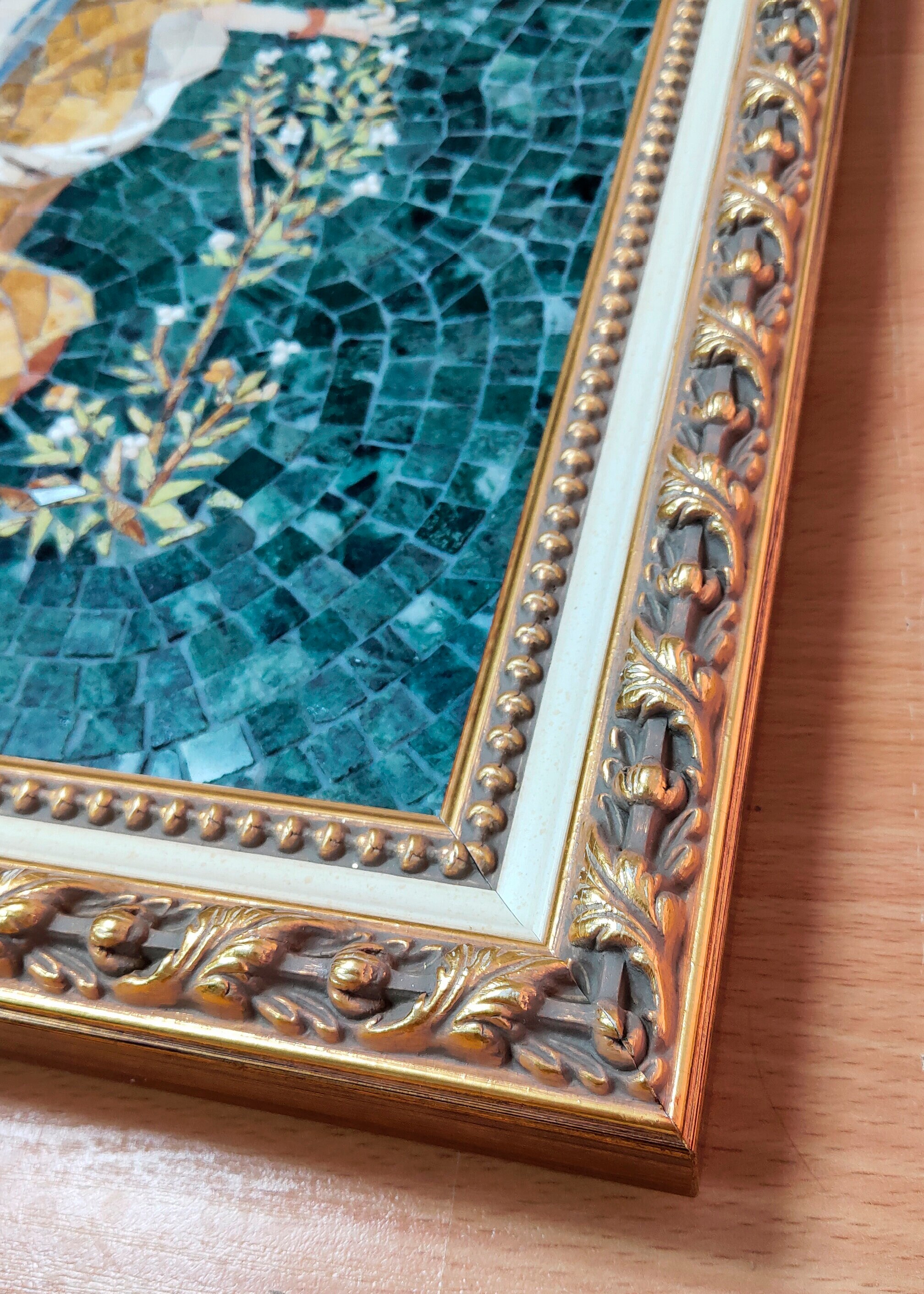 Marble Mosaic Roman Fresco, Wall Decor Spring Gift, Tile Painting ...