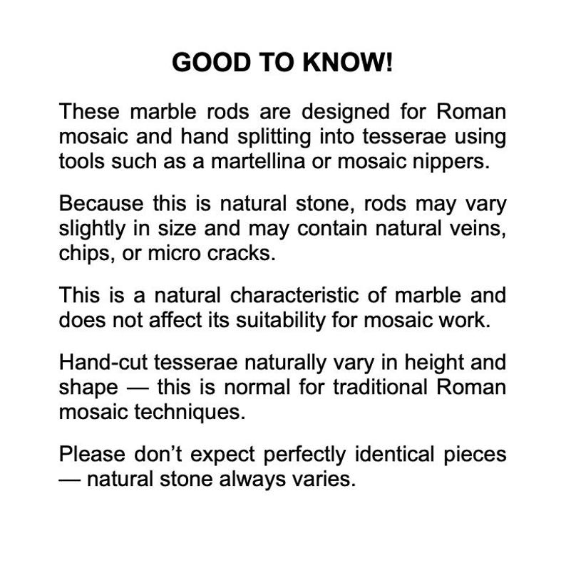 Marble Tiles for Mosaic Art | Hand Cut Roman Natural Stone Tesserae ...