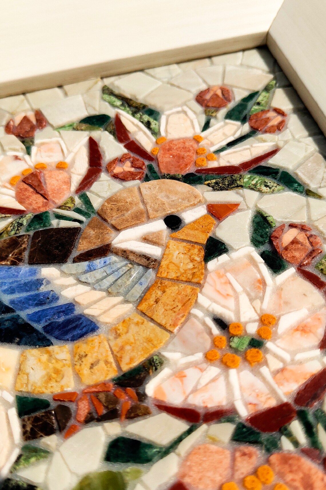 Marble Mosaic Handmade, Wall Art Birds, Roman Mosaic, Home Decor Bird ...