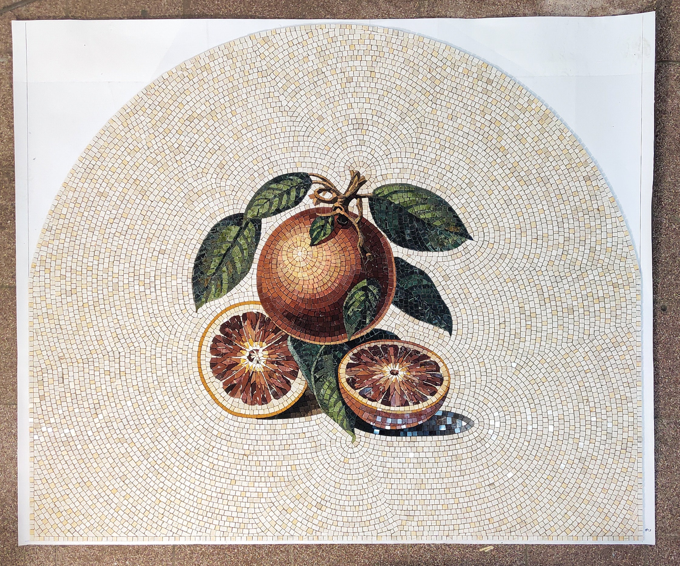 Floor Marble Mosaic Tiles Blood Oranges - Etsy