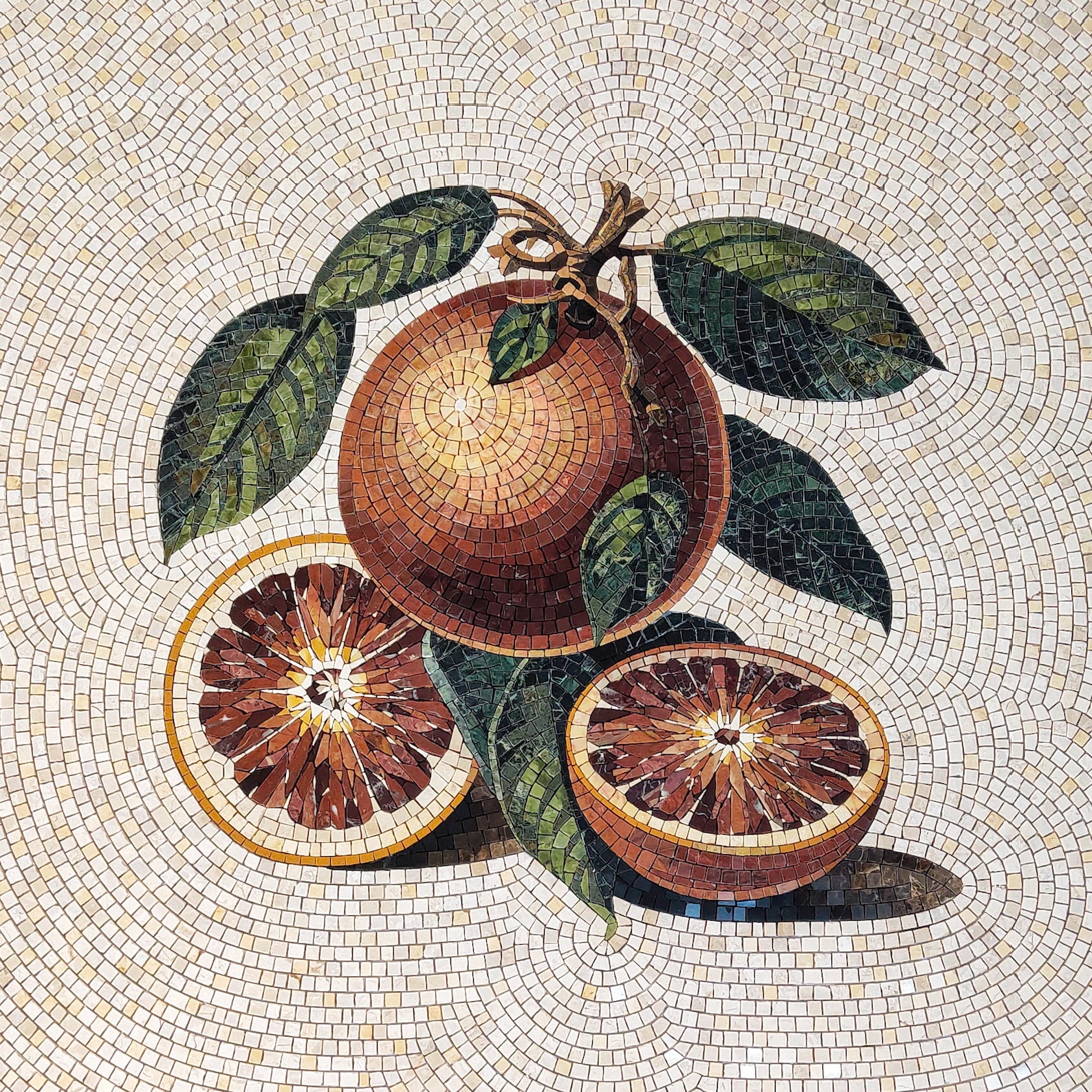 Floor Marble Mosaic Tiles Blood Oranges - Etsy