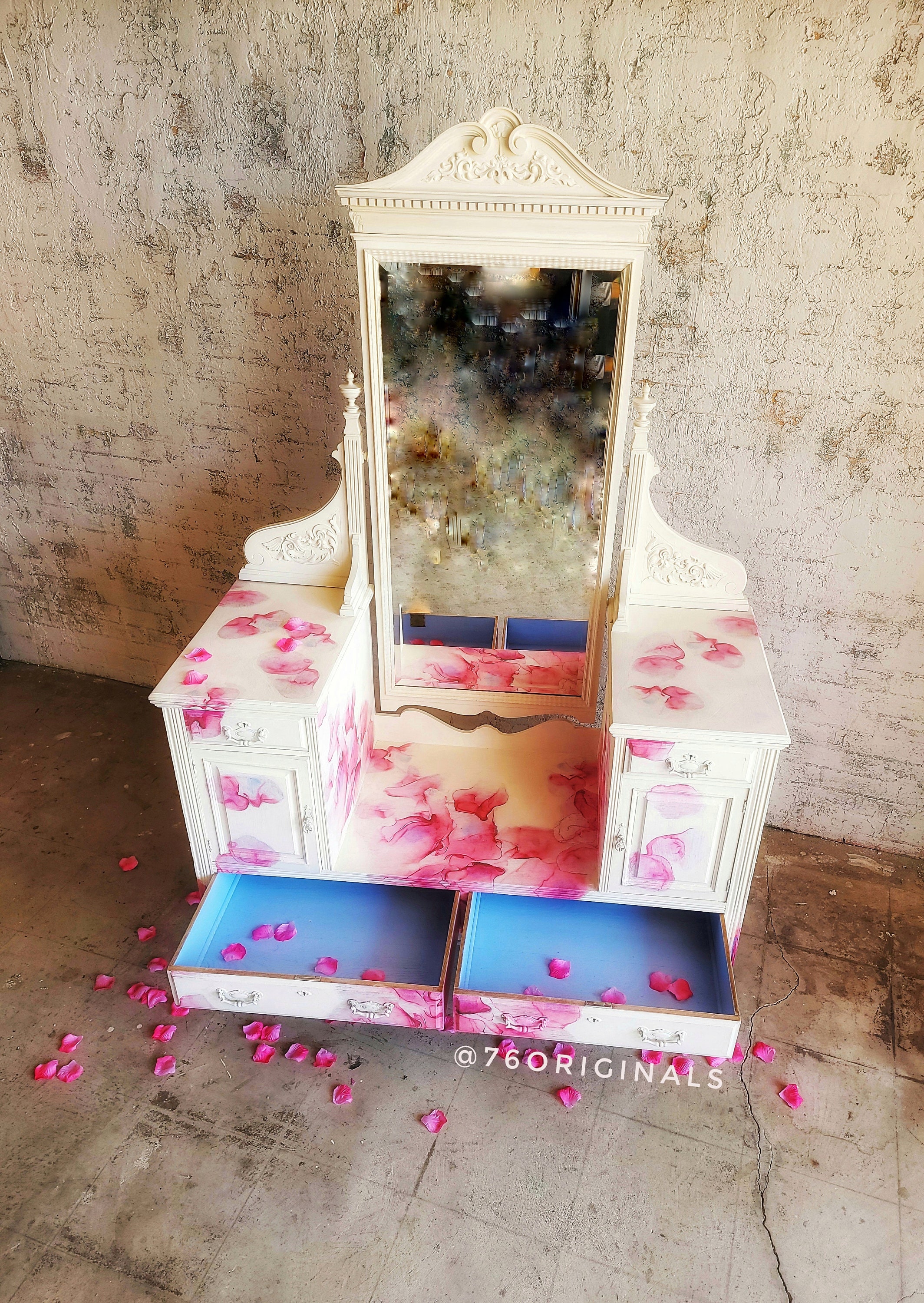 Vintage Painted Vanity - Etsy