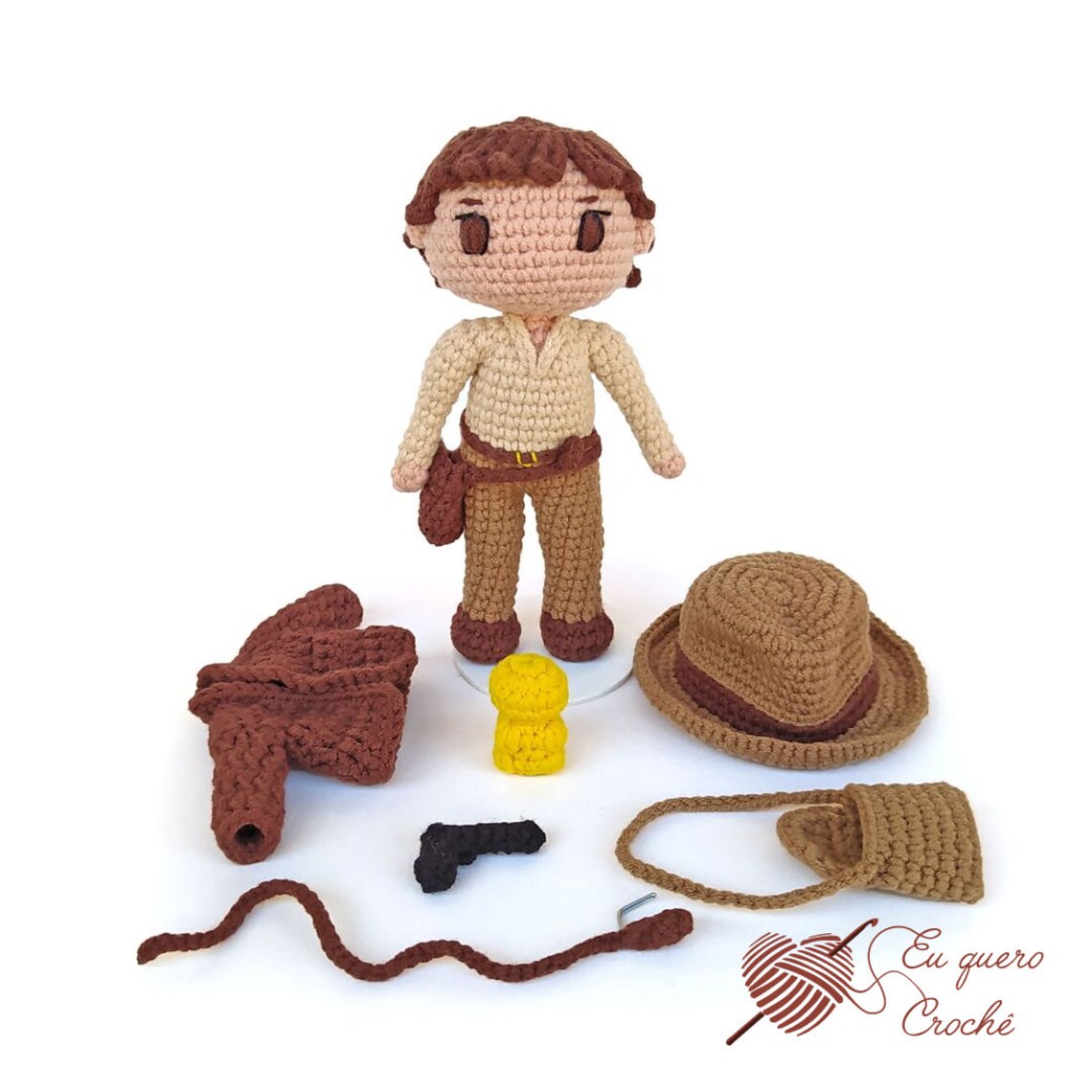 Indiana Jones Amigurumi Crochet Pattern PDF - Etsy