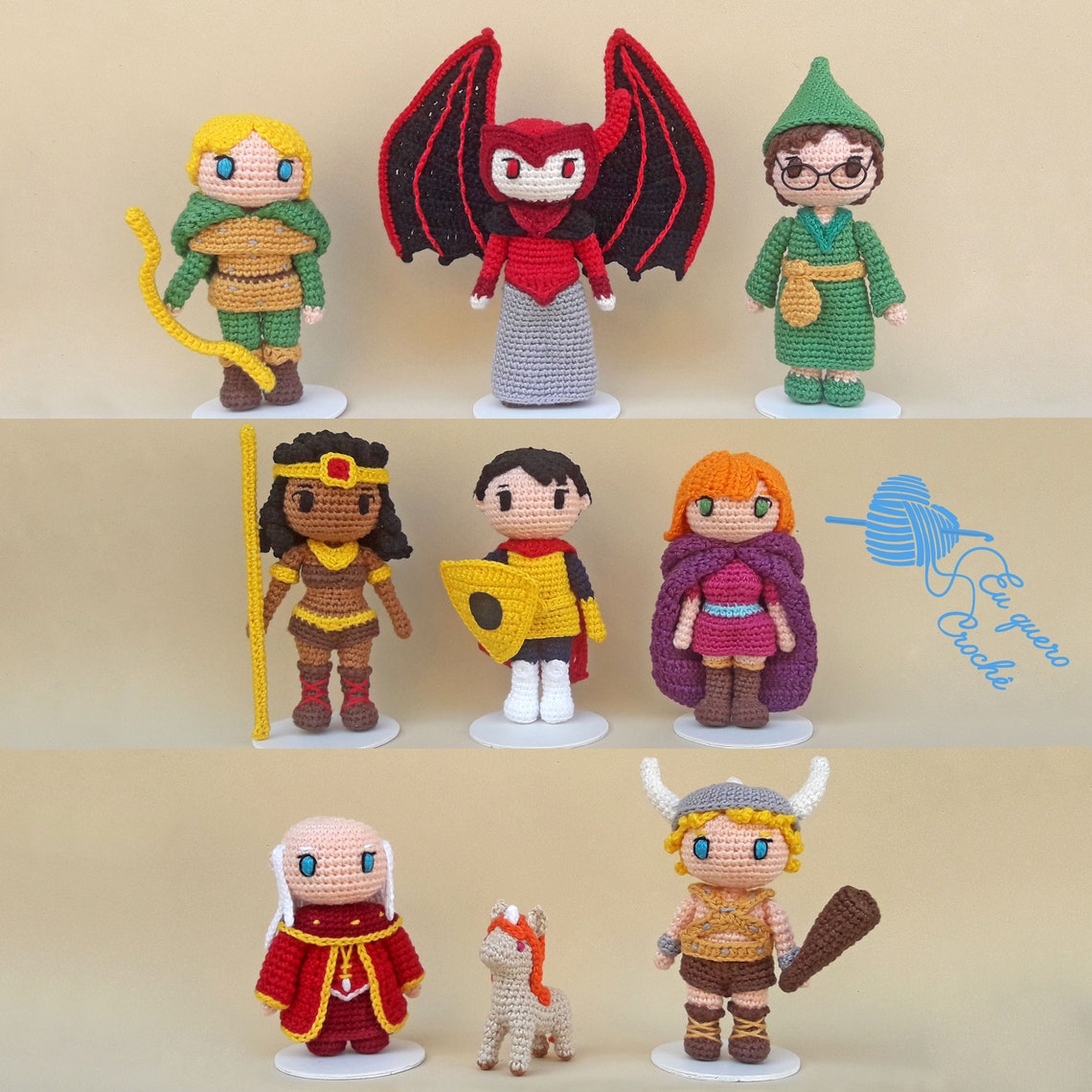 Dungeons and Dragons Toy Art PACK 8 Patterns 20%OFF Amigurumi Crochet ...