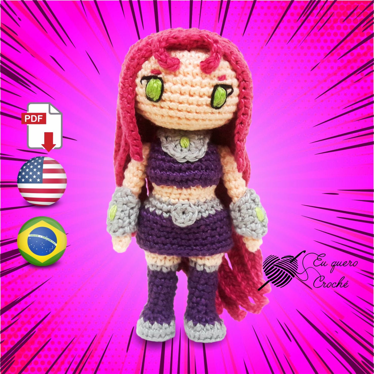 Starfire TT Toy Art Amigurumi Crochet Pattern PDF - Etsy