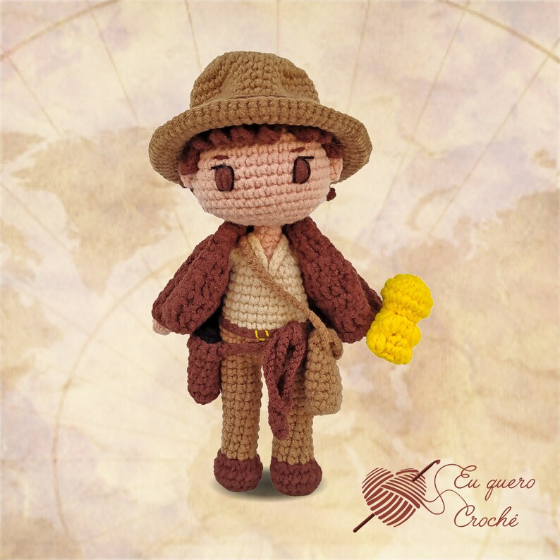 Indiana Jones Amigurumi Crochet Pattern PDF - Etsy