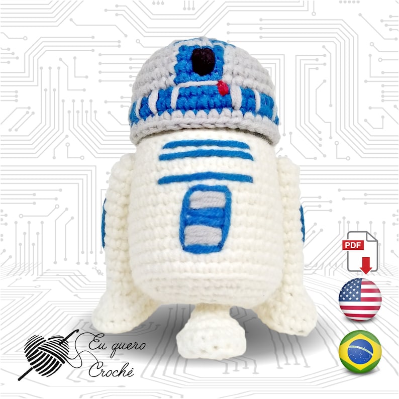 R2-d2 Toy Art Amigurumi Crochet Pattern PDF - Etsy