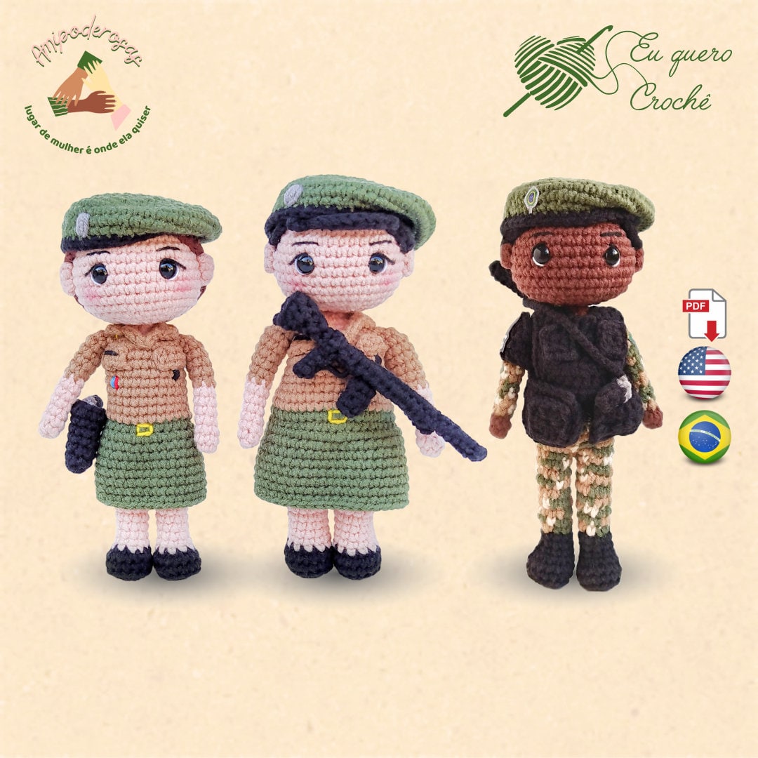 Female Sergeants Amigurumi Crochet Pattern PDF - Etsy
