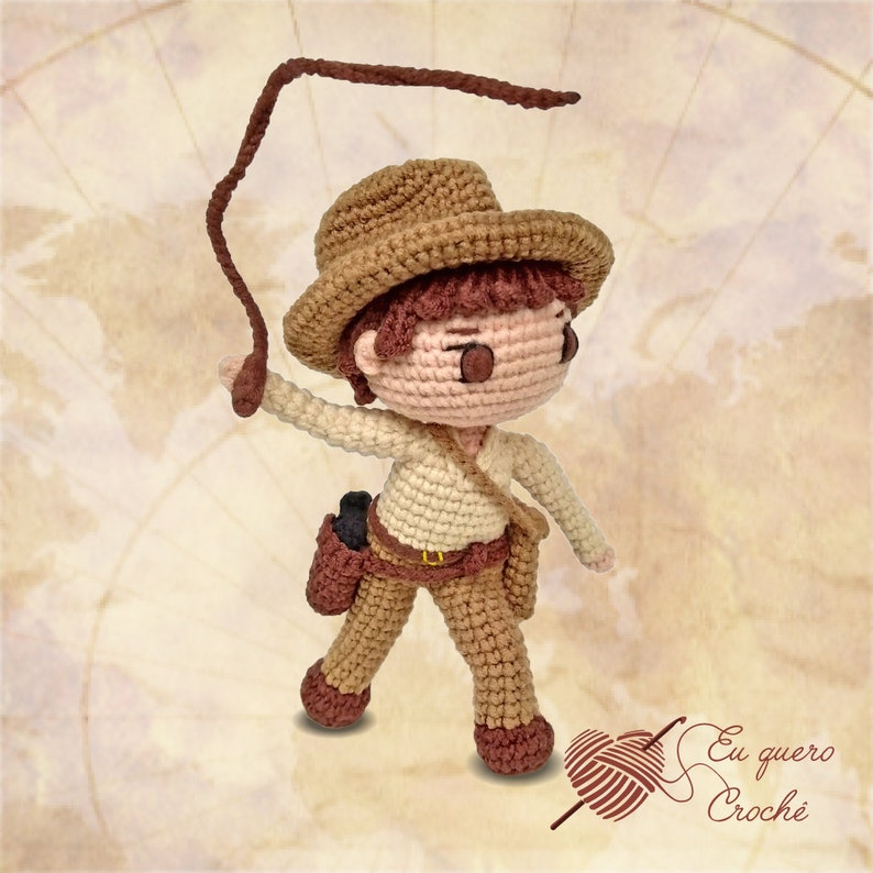 Indiana Jones Amigurumi Crochet Pattern PDF - Etsy