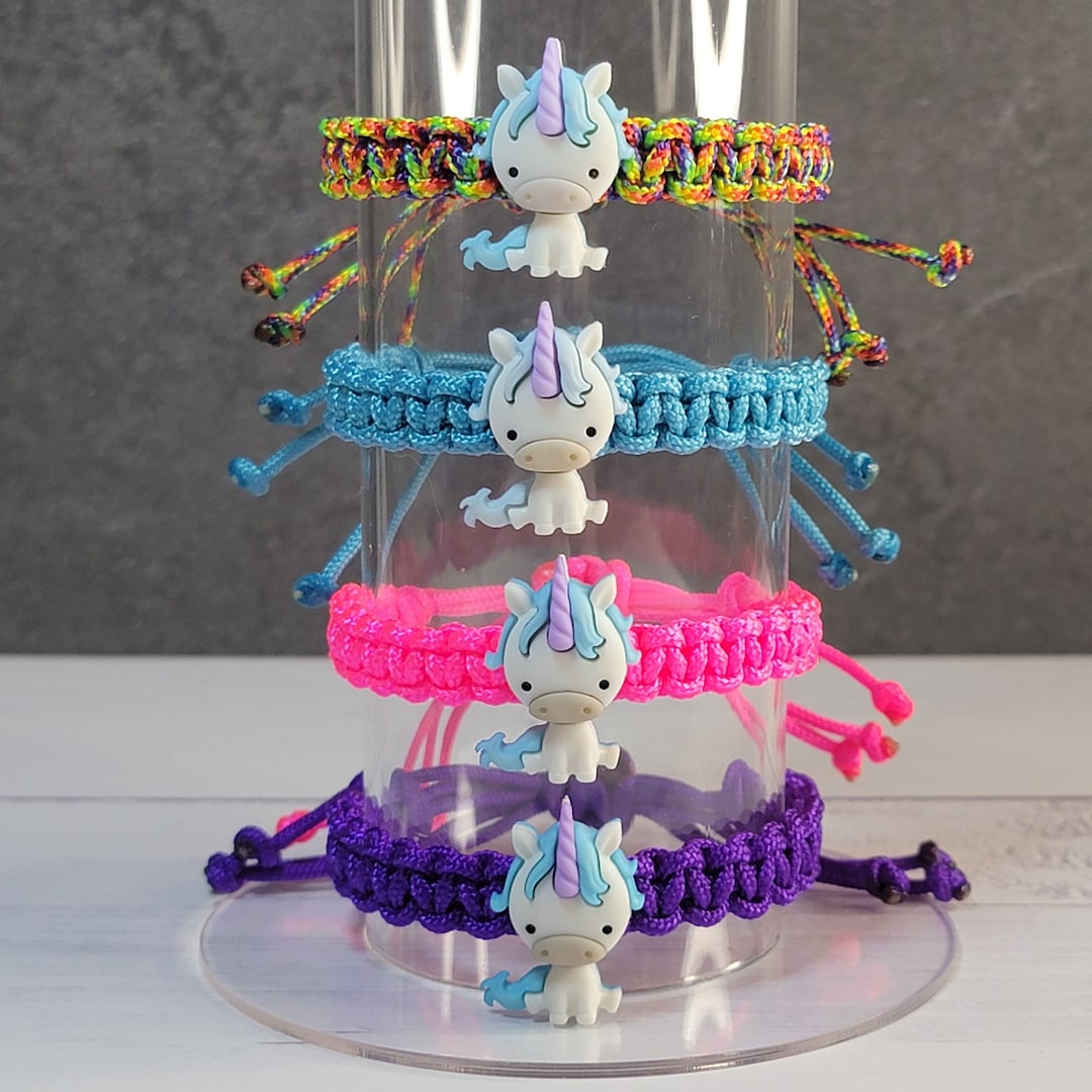 Unicorn Bracelet Girls, Unicorn Party Favors Kids, Macrame Friendship Bracelet, Unicorn Jewelry ...