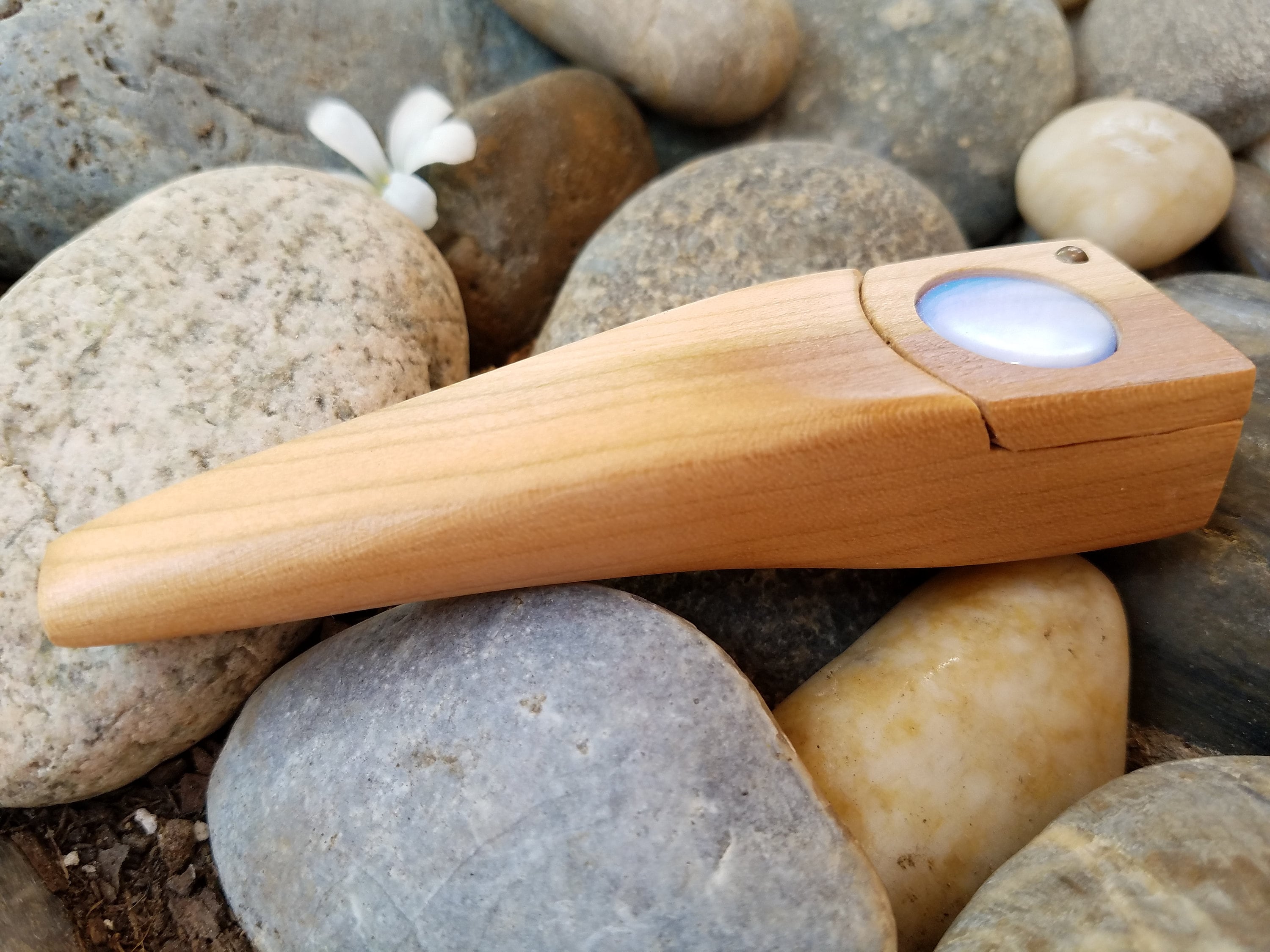 Blue Mother of Pearl Pocket Pipe