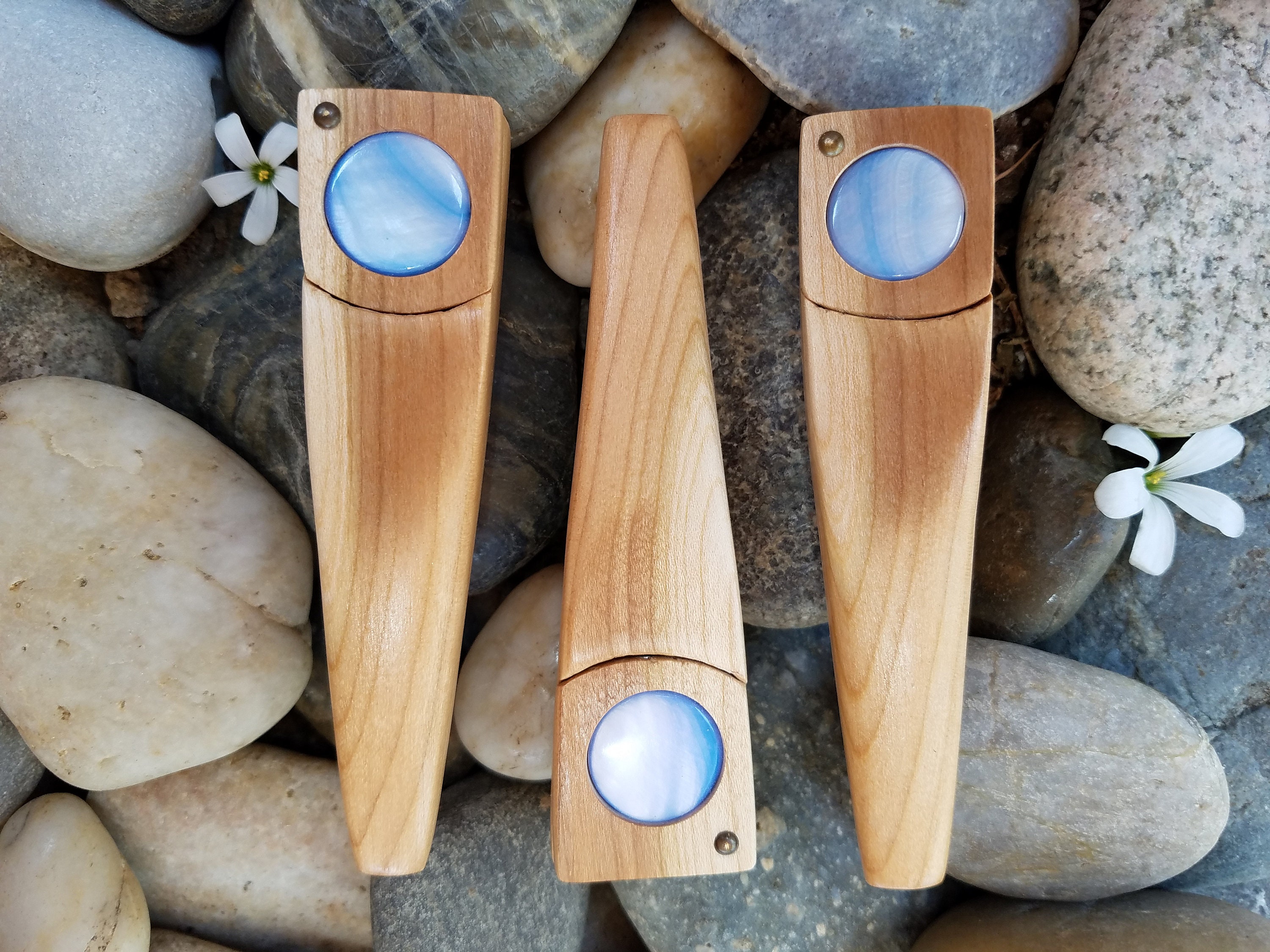 Blue Mother of Pearl Pocket Pipe