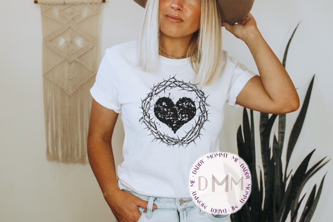 Crown of Thorns Shirt Heart Easter Shirt Christian Shirts - Etsy