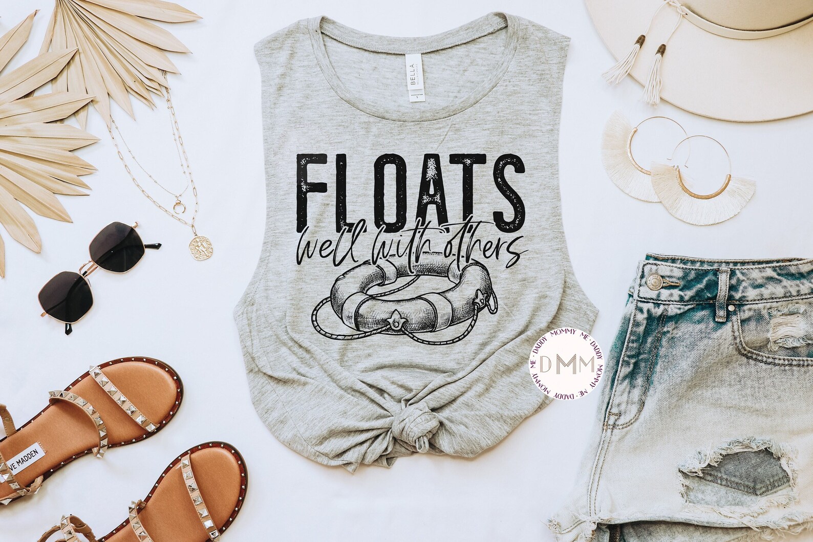 Floats Well With Others Muscle Tank Top: Funny Summer River Top - Etsy