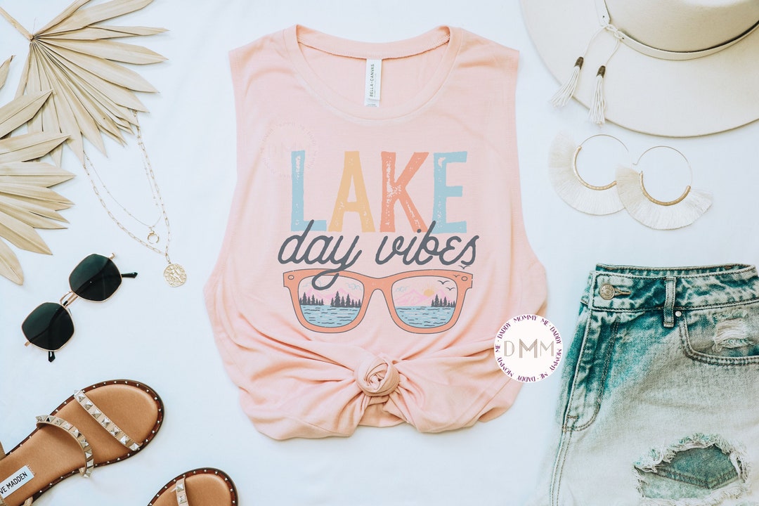 Lake Day Vibes Muscle Tank Top, Lake Tank Top for Women, Lake Life ...