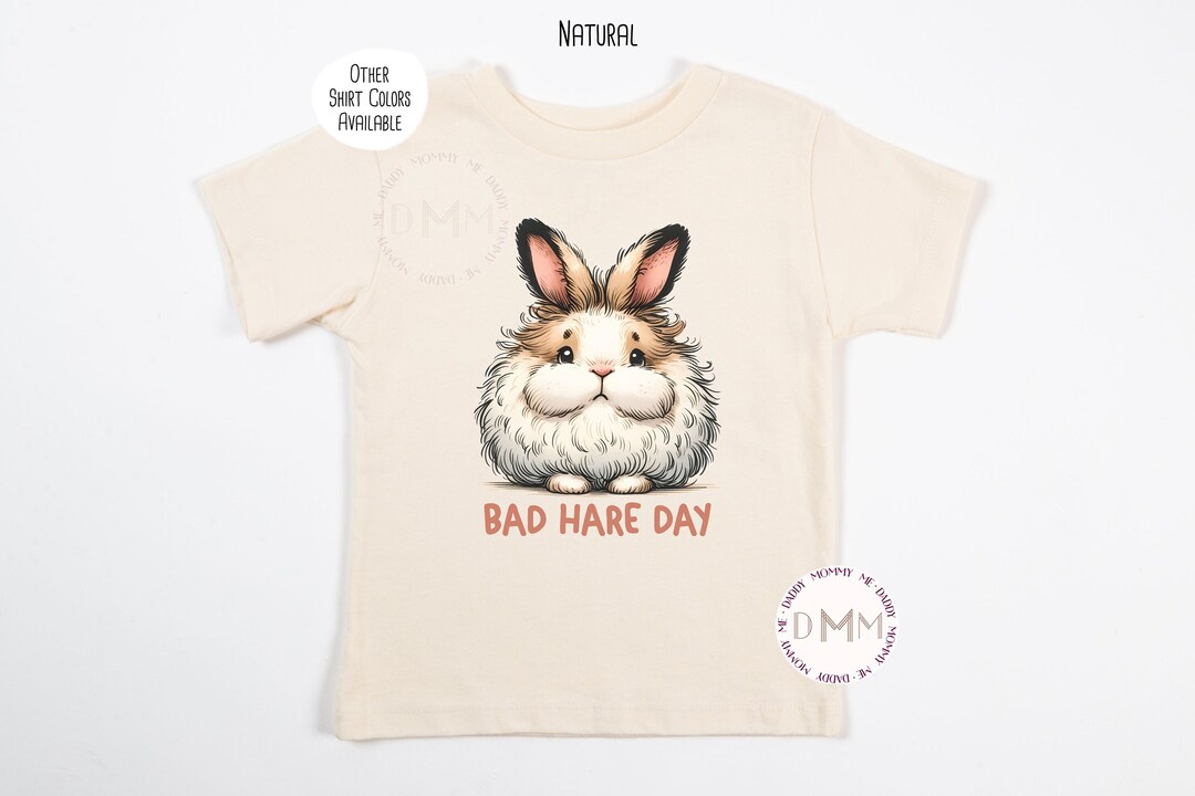 Bad Hare Day Shirt, Funny Easter Shirt Kid, Bunny Pun Shirt, Funny Pun Shirt, Cute Pun Shirt Kid ...
