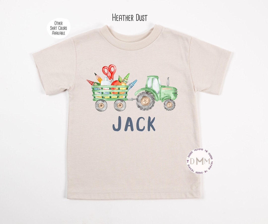 Personalized Back to School Shirt Kid Tractor Shirt First Day of School ...