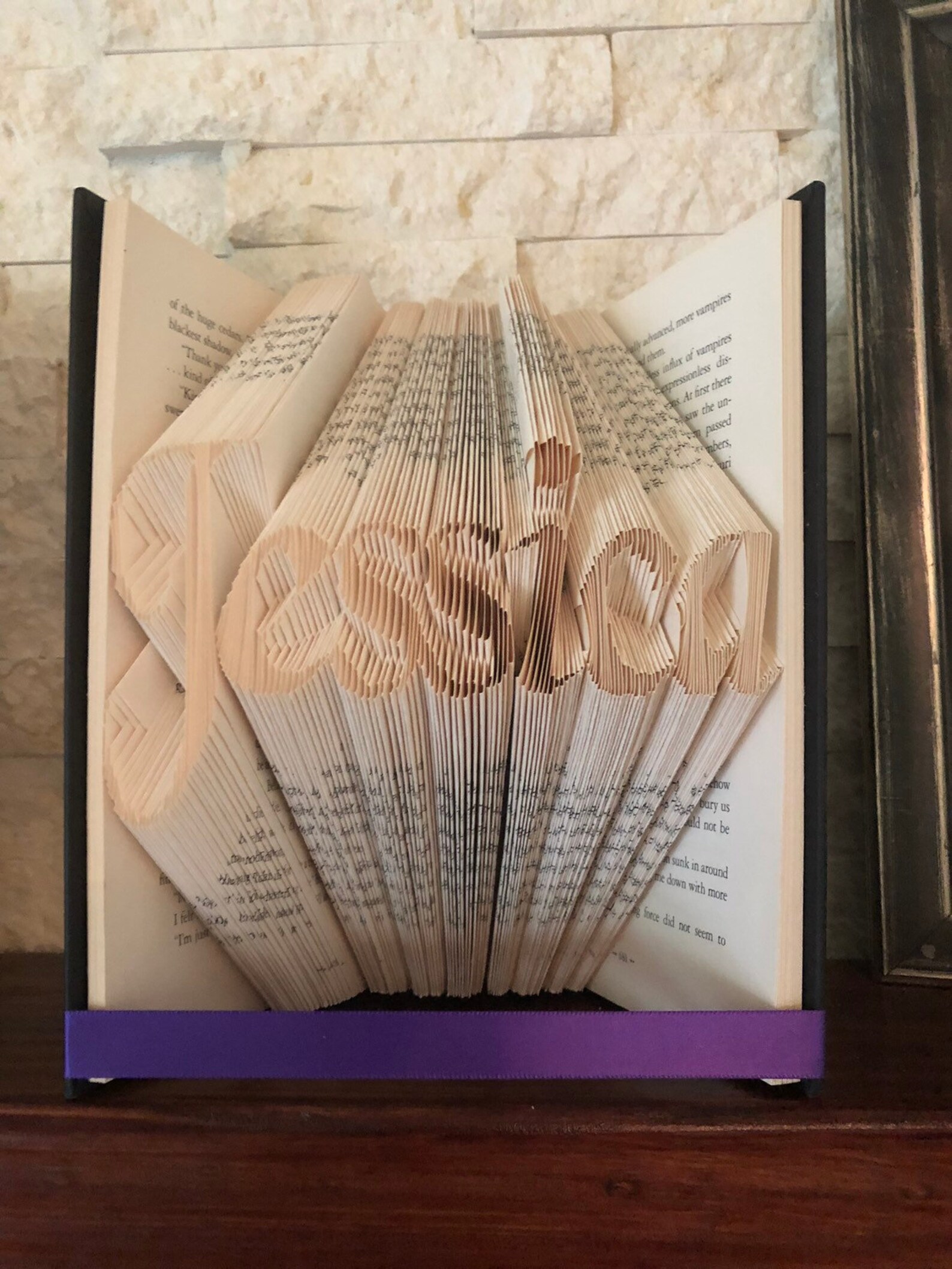 7 Letter Name Book Art - Etsy