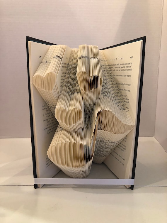 Music note folded book art | Etsy
