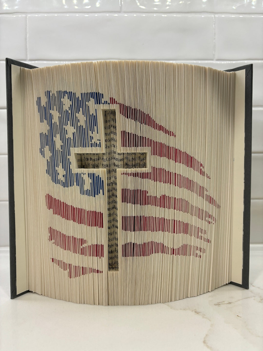 American Flag Book Art - Etsy