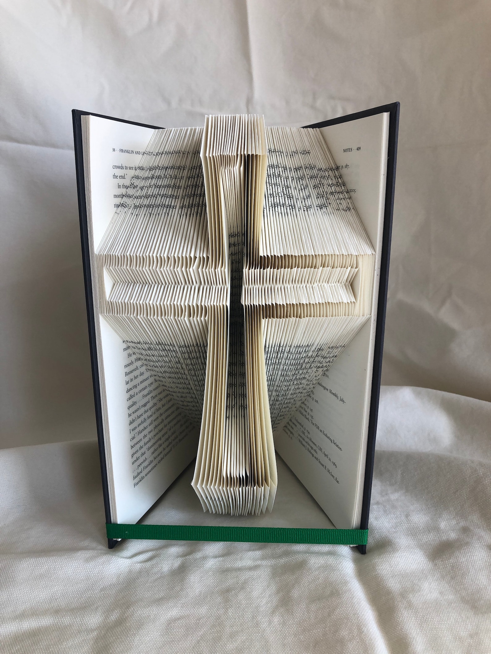 Cross Folded Book Art | Etsy