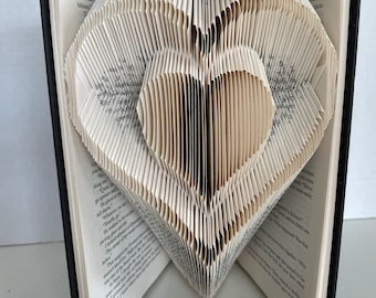 Double Heart Folded Book - Etsy