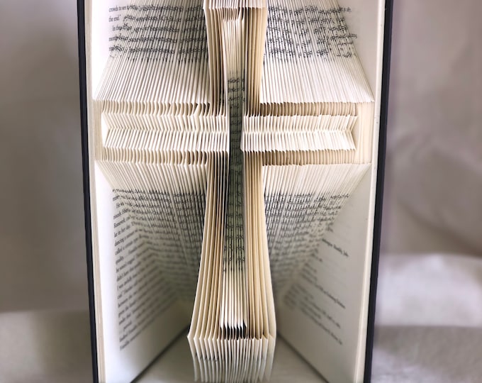 Cross Folded Book Art - Etsy