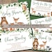 Woodland Baby Shower Bingo Game Gender Neutral Forest Animals, Greenery ...
