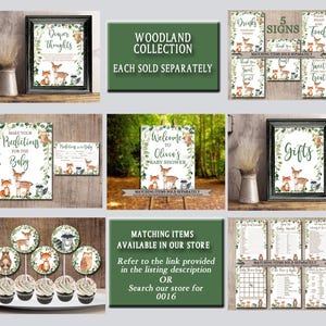 Woodland Baby Name Race Game, Woodland Baby Shower Game , Printable ...
