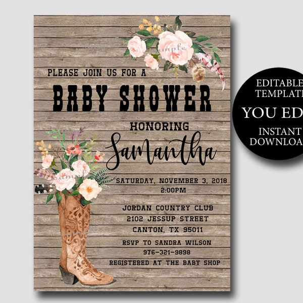 Western Baby Shower - Etsy