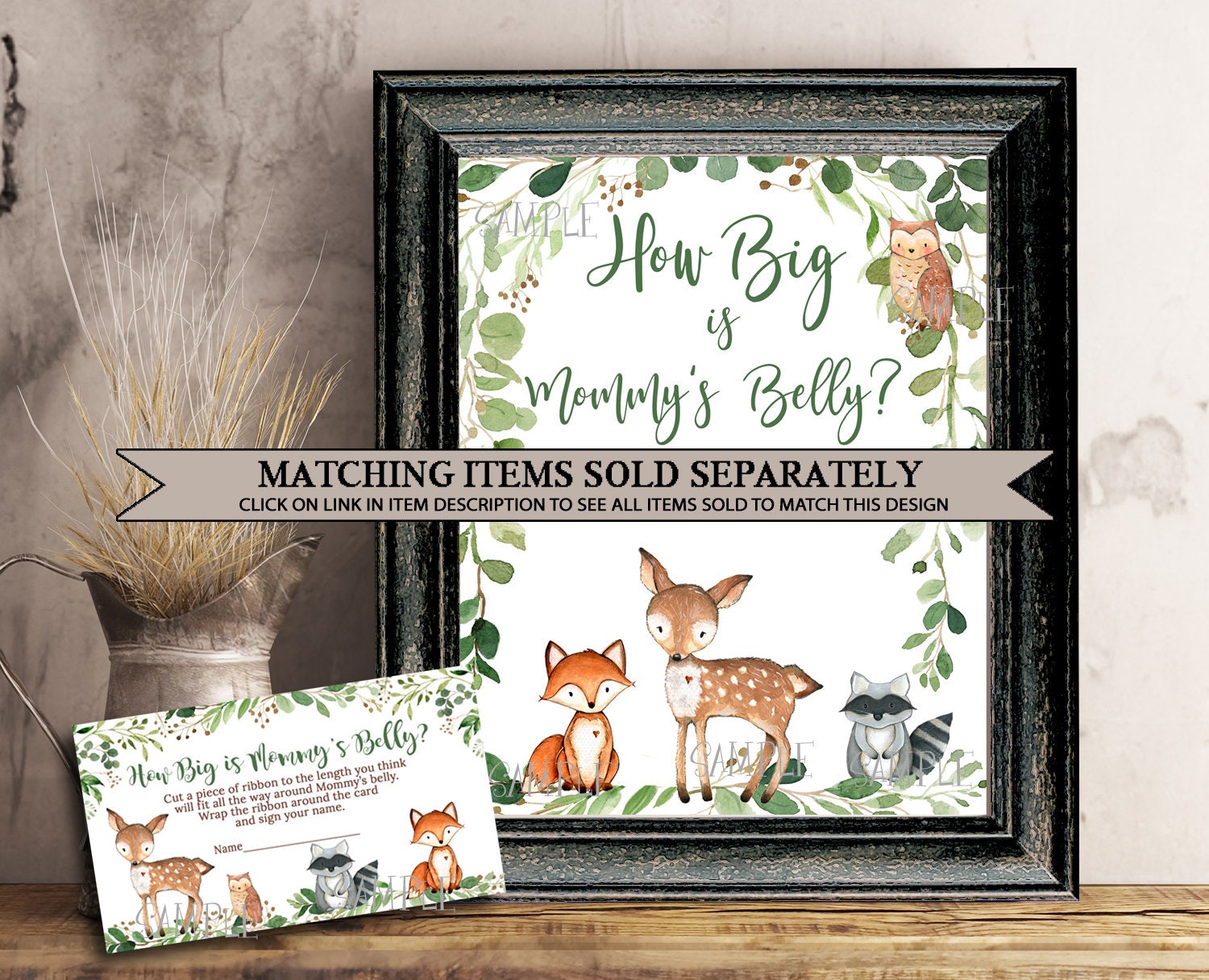 Woodland Baby Shower Game Package, 6 Printable Forest Animal Games ...