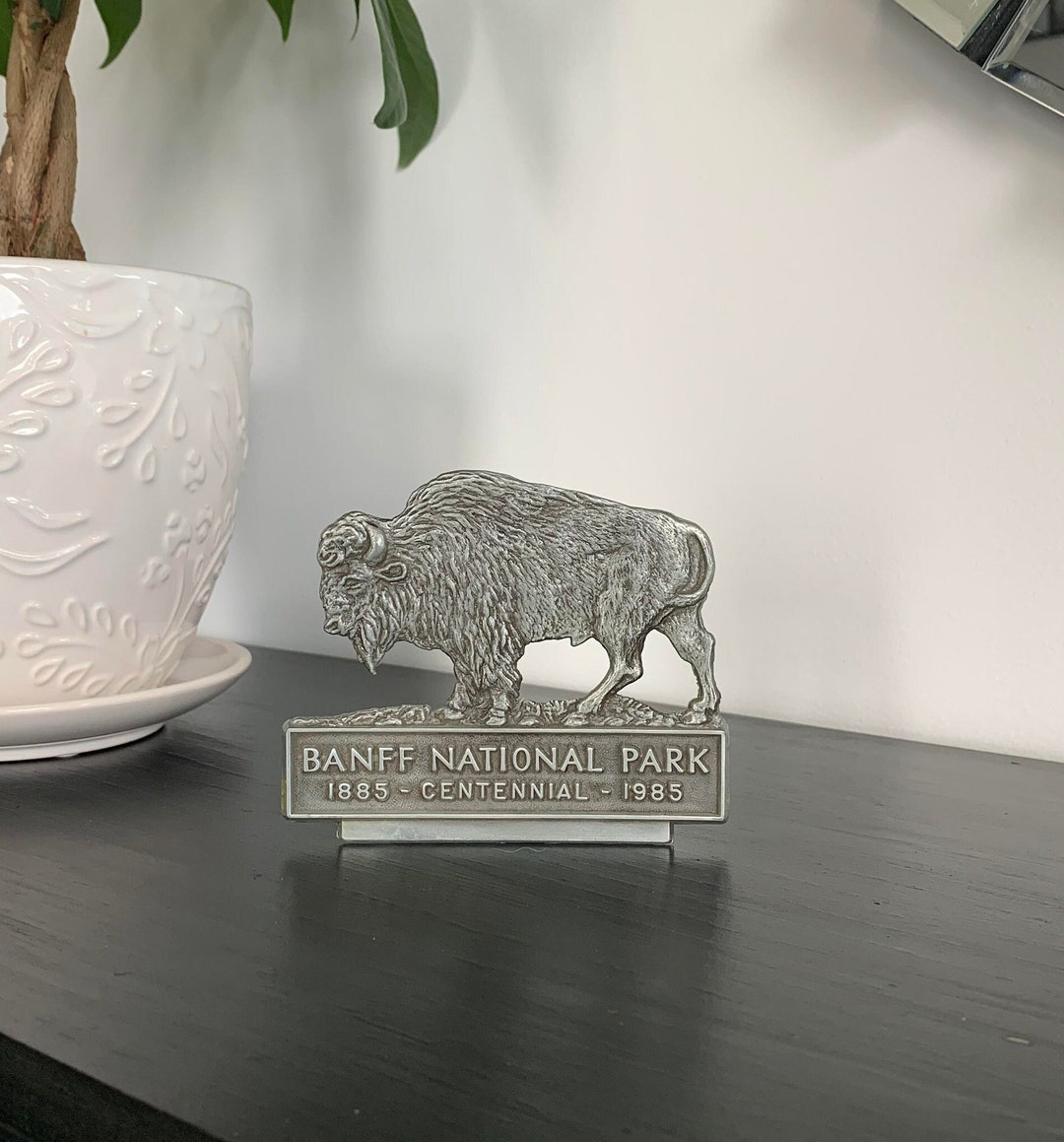 Banff National Park Centennial Car Badge - Park Pass - 1885 to 1985 ...