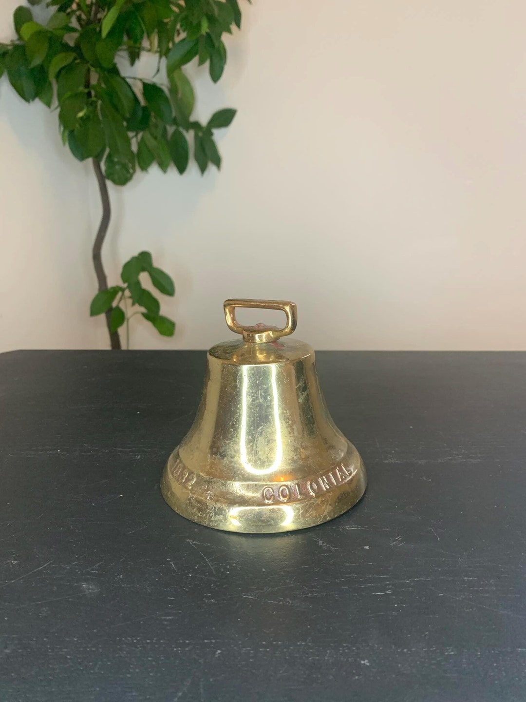 Vintage Colonial Brass Bell 1832-1921 - Etsy