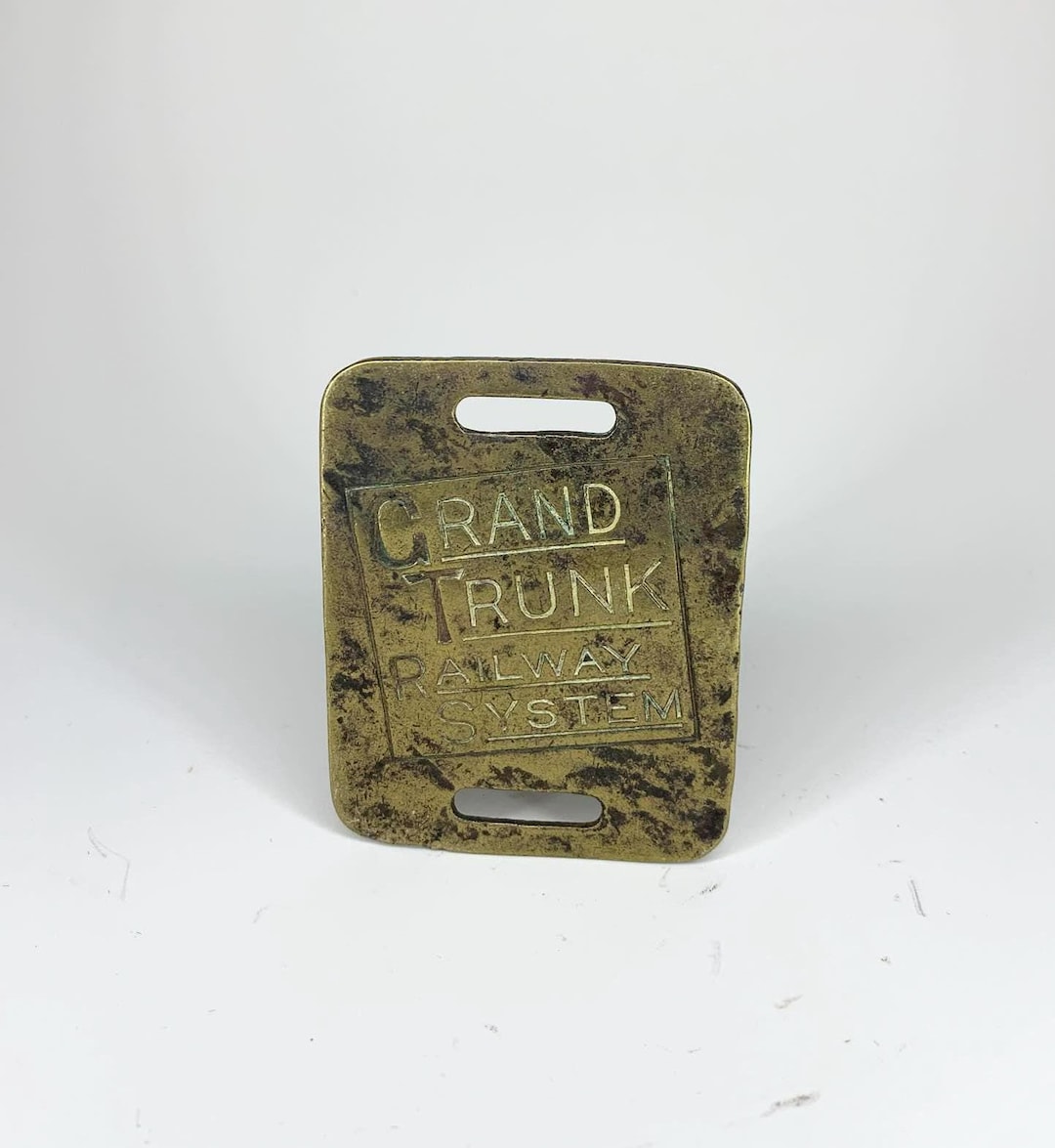 Antique Grand Trunk Railway System Brass Luggage Tag - Etsy