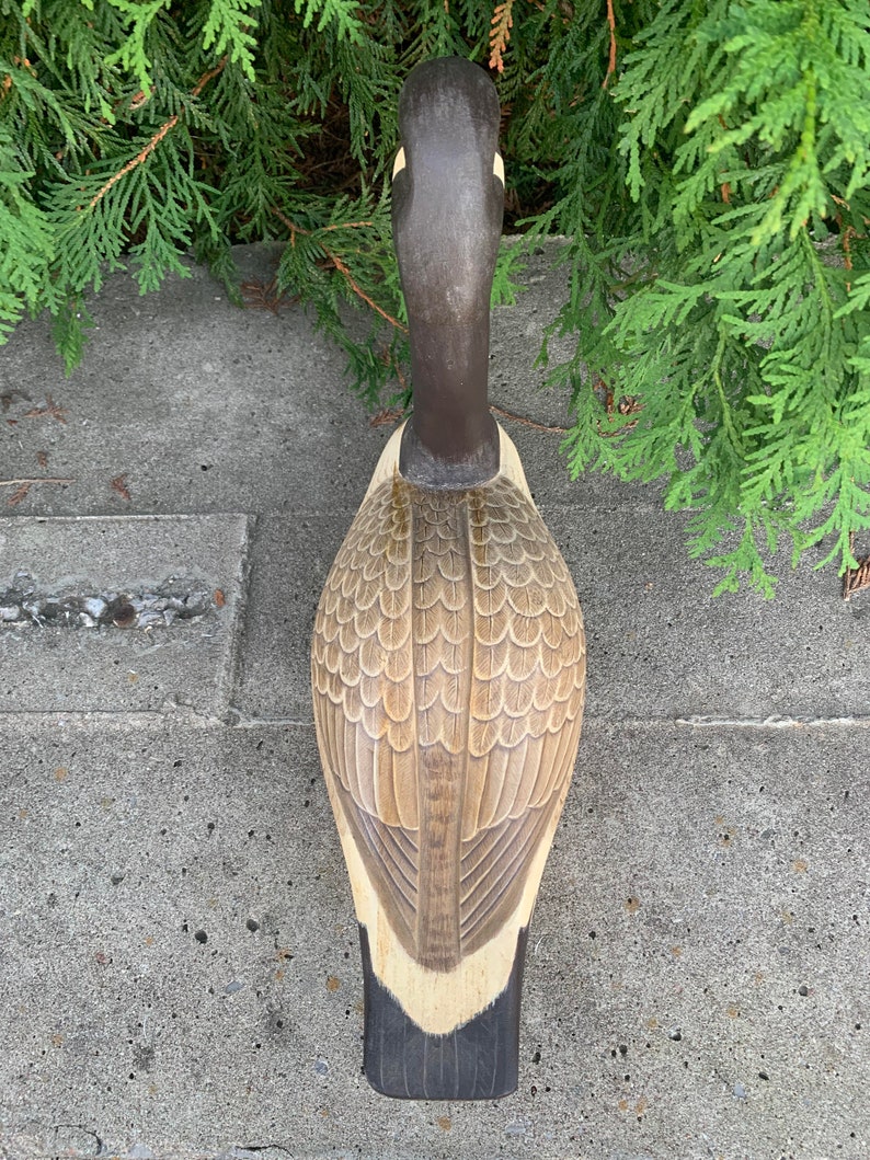 Well Carved and Hand Painted Wooden Canada Goose Signed Great Gift Idea ...