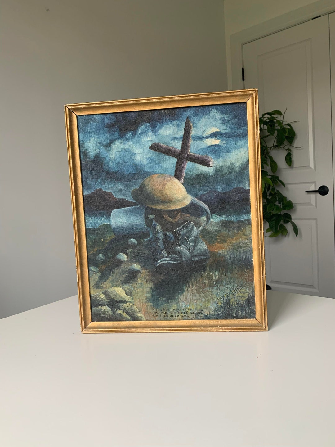 WW2 Painting "for Freedom" by Canadian Artist Reginald S.M. Shepherd ...
