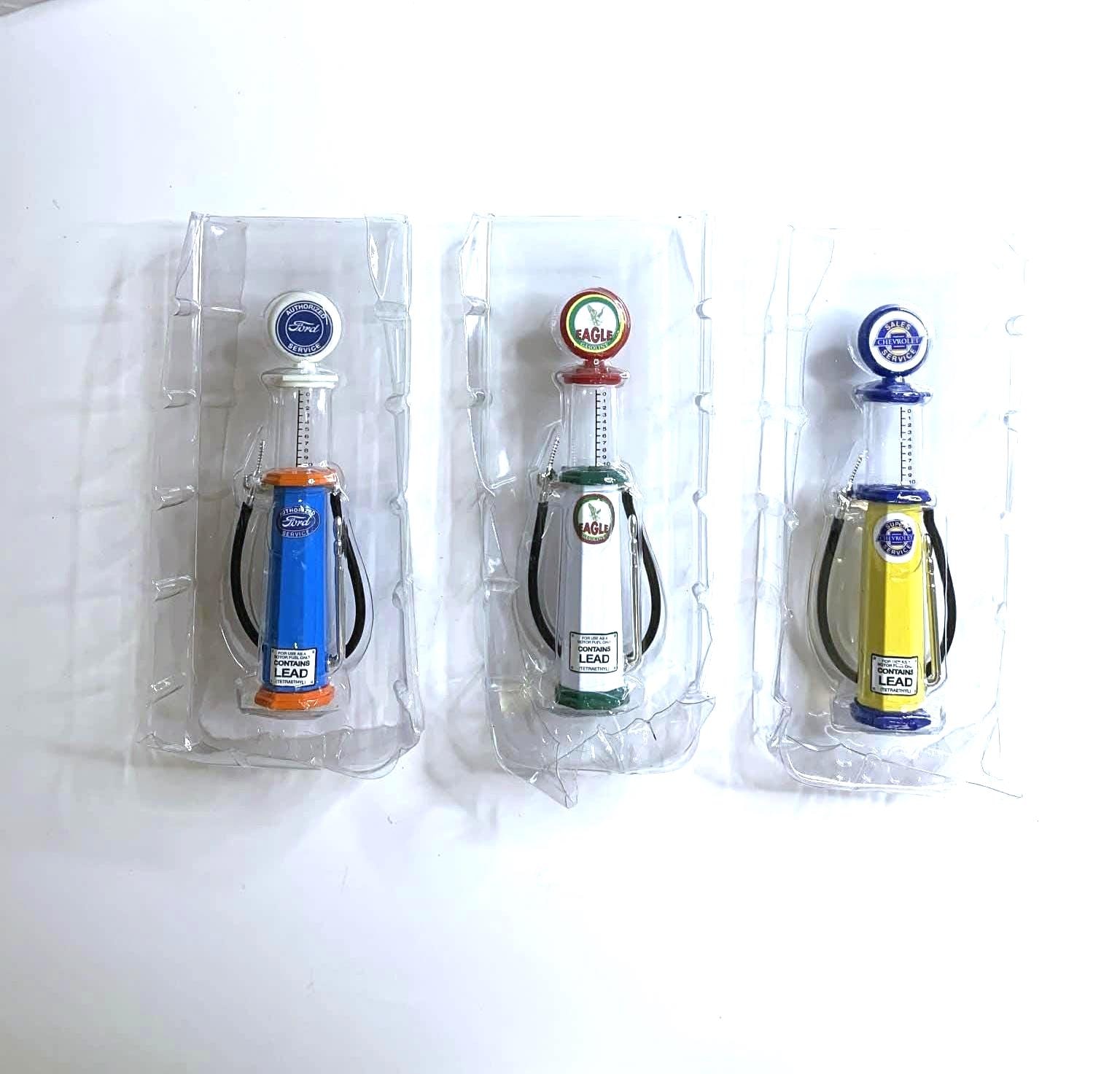 Vintage NOS Miniature Retro Gas Pumps - Ford Chevy Eagle Model 98612 ...