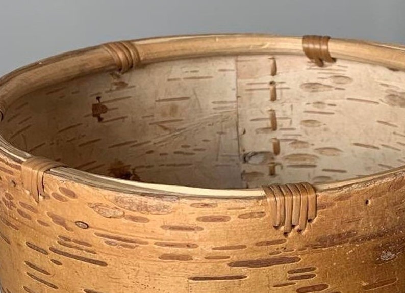 Canadian Indigenous Birch Bark Container and Lid - Etsy