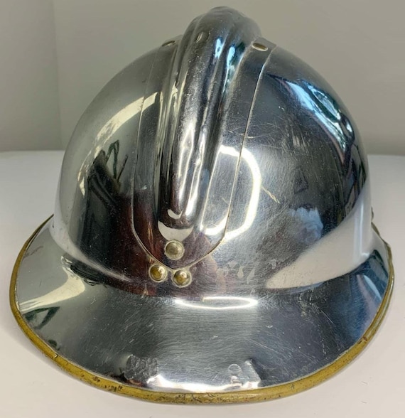 French Sapeurs Pompiers Firefighter Helmet Nickle Pla… - Gem