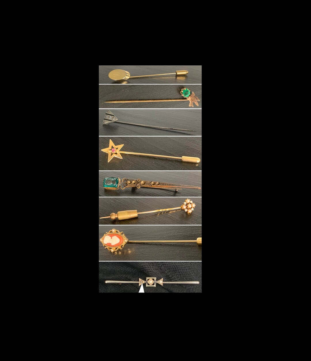 Lot of 8 Antique Stick Pins Great Gift Idea - Etsy