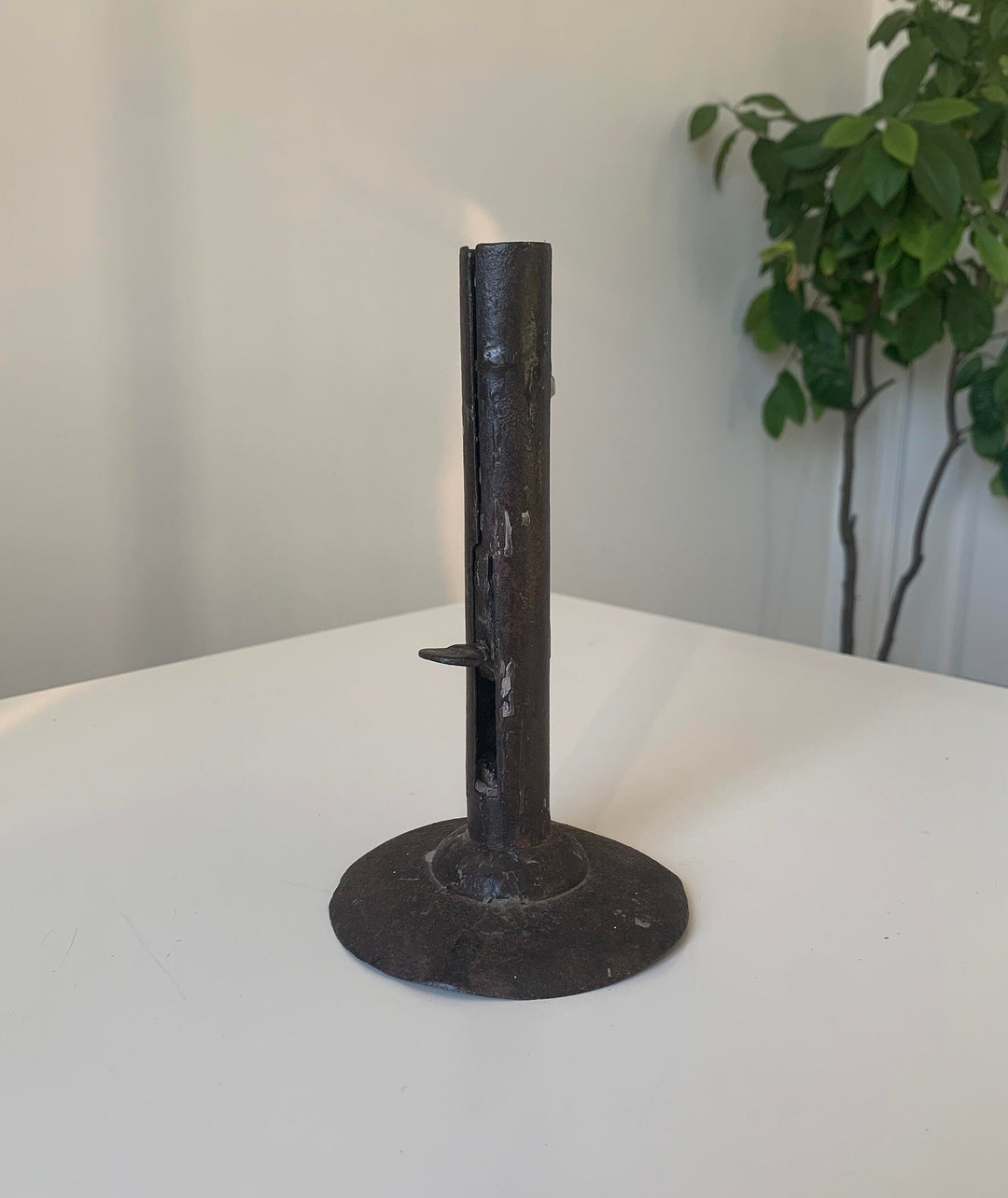 Antique Primitive Iron Hogscraper Hog Scraper Push-up 7" Tall ...