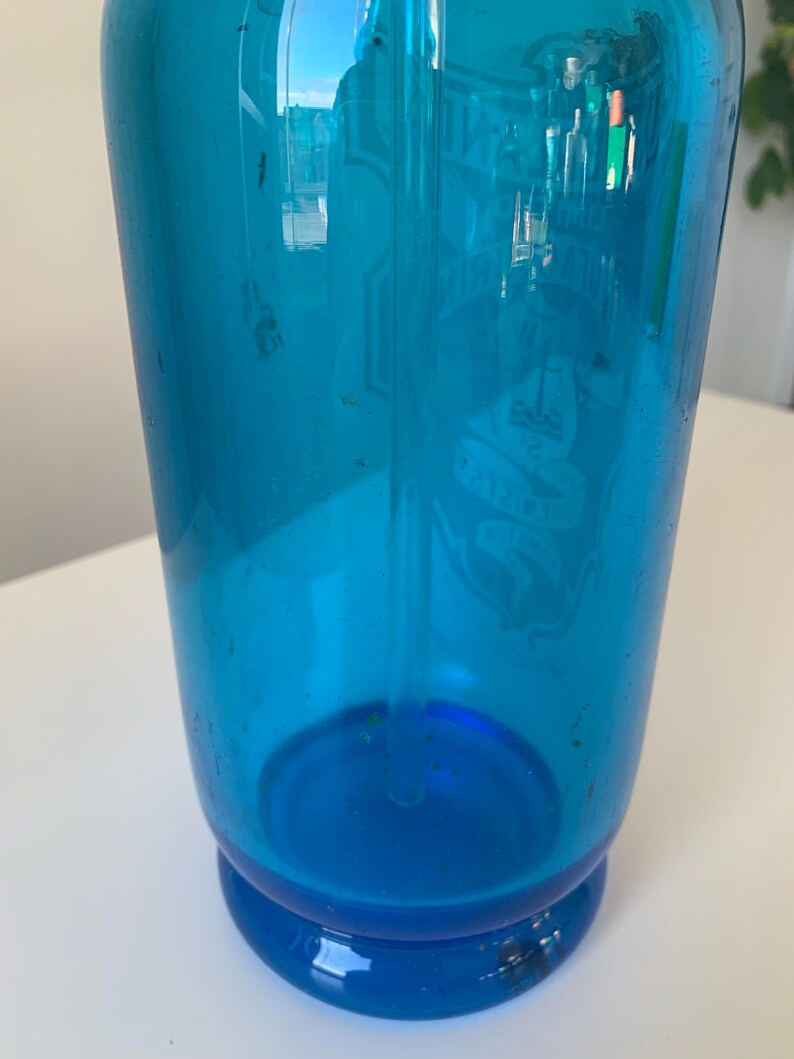 Antique Blue Soda Bottle Siphon Sutherland Manufacturing Hamilton ...
