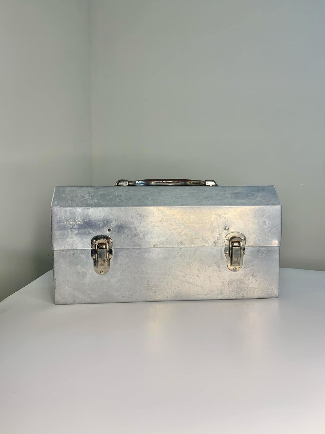Vintage Mid Century Metal Lunch Box, Large Size - Etsy