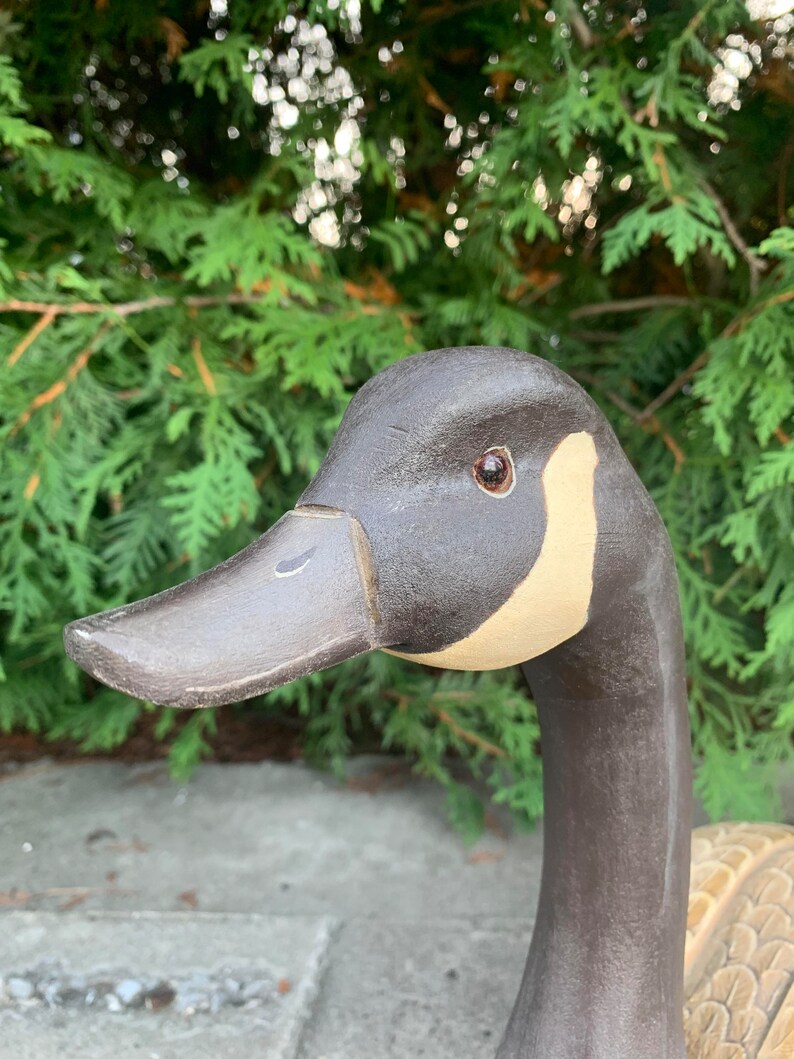 Well Carved and Hand Painted Wooden Canada Goose Signed Great Gift Idea ...